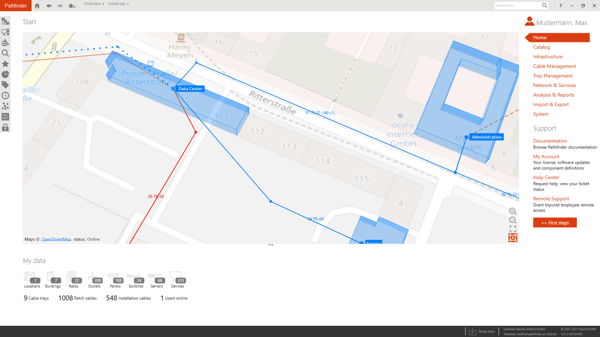 Network visualization with Pathfinder | tripunkt GmbH